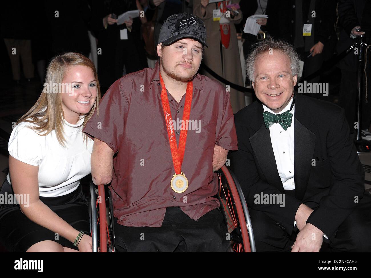 Paraolympic Gold Medalist Nick Stringer, center, with his sister Olivia ...