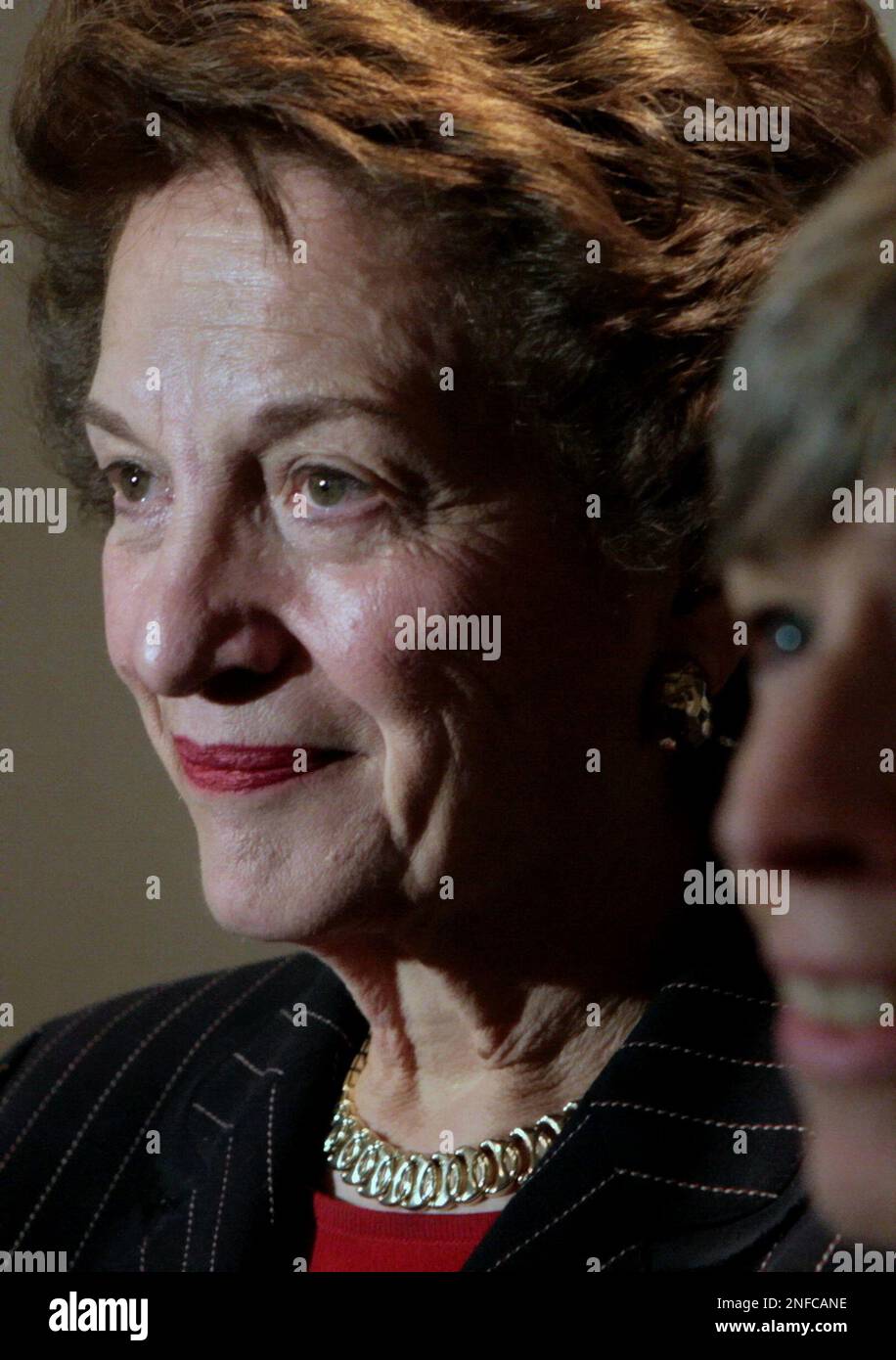 New York State Chief Judge Judith Kaye listens during an interview ...