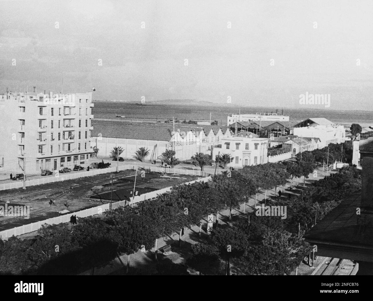 A general view of a French colony in Africa, date and location unknown ...