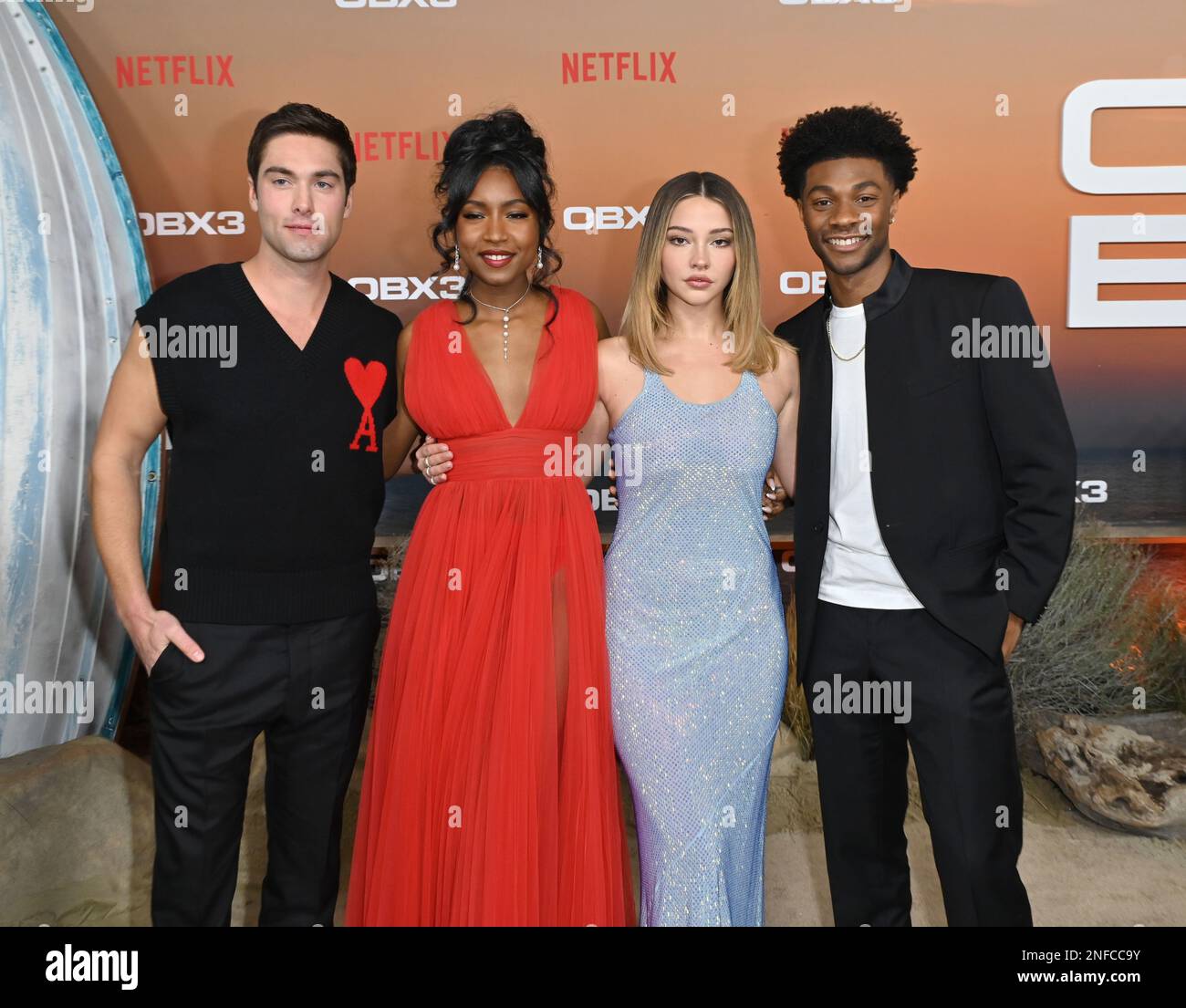 Los Angeles, USA. 16th Feb, 2023. Austin North, Carlacia Grant, Madelyn ...