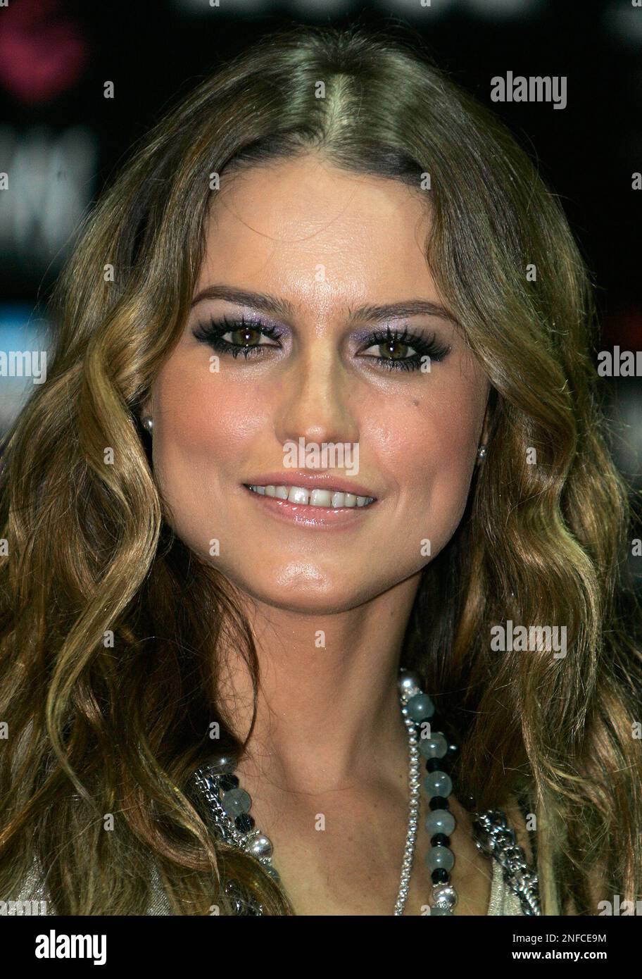 Argentine singer Lola Ponce arrives at the 2008 World Music Awards ...