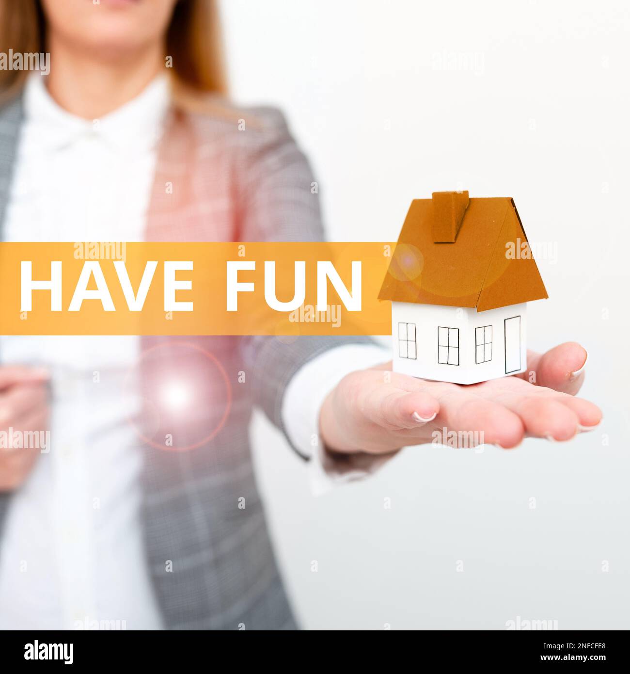 Conceptual caption Have Fun, Business overview wish somebody good and ...