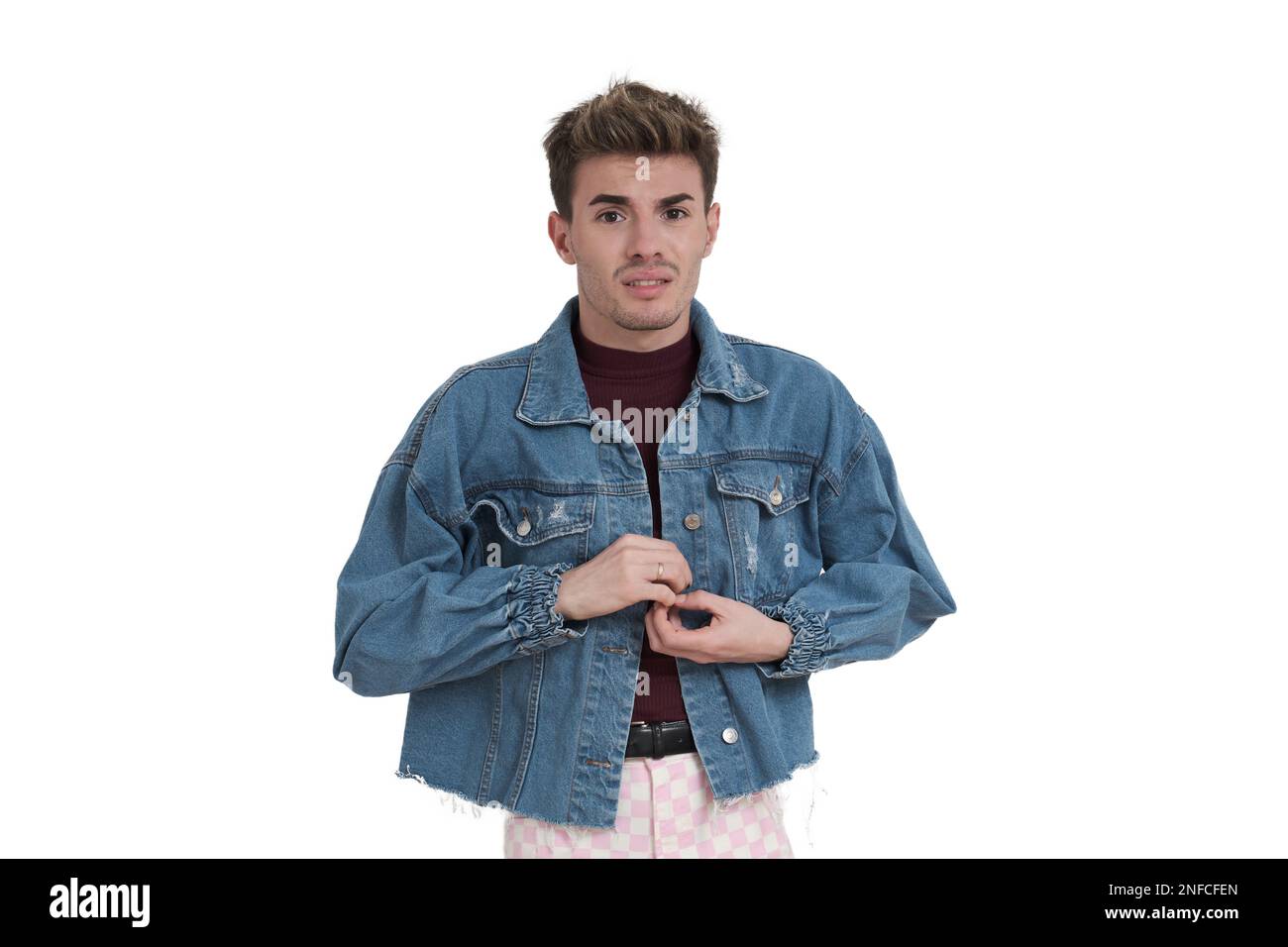 Young caucasian man forgot something important, isolated Stock Photo ...