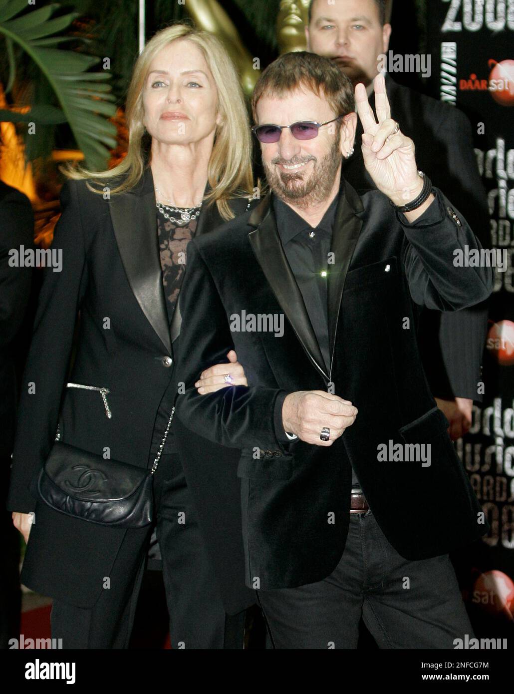 British Singer Ringo Starr And His Wife American Actress Barbara Bach Arrive At The 2008 World