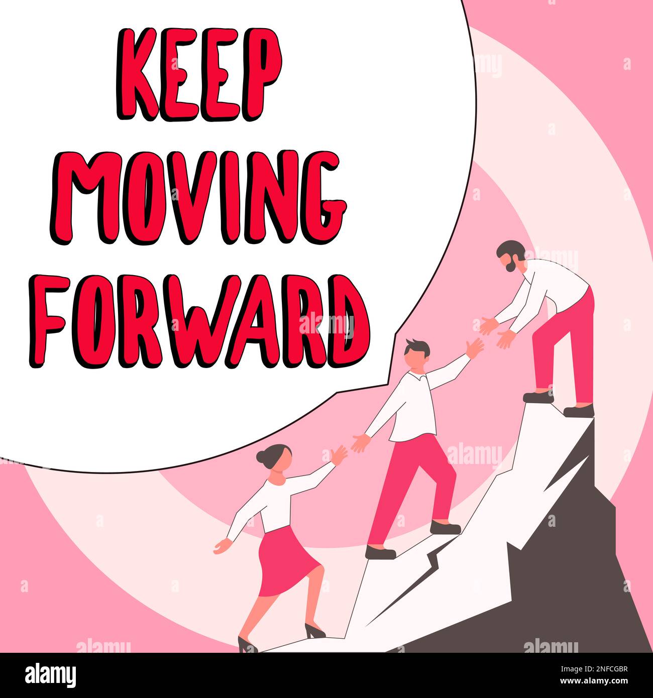 Hand writing sign Keep Moving Forward, Business approach invitation ...