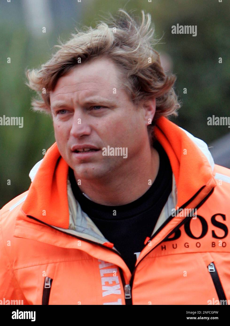 Vendee Globe skipper Alex Thompson of Britain arrives at their briefing ...