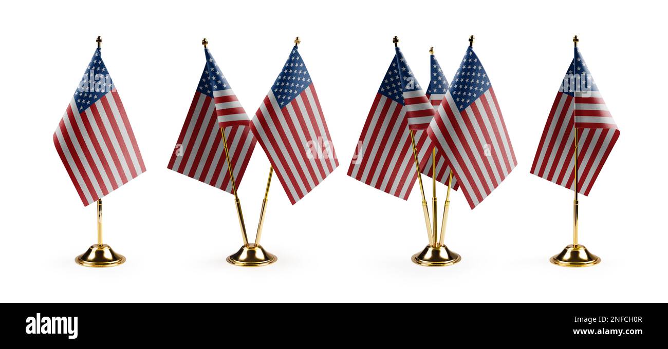 Usa flag on stand office Cut Out Stock Images & Pictures - Alamy