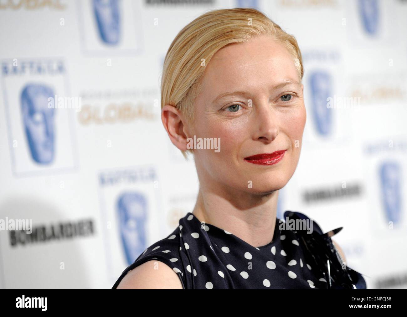 British actress Tilda Swinton, recipient of the Britannia Award for ...