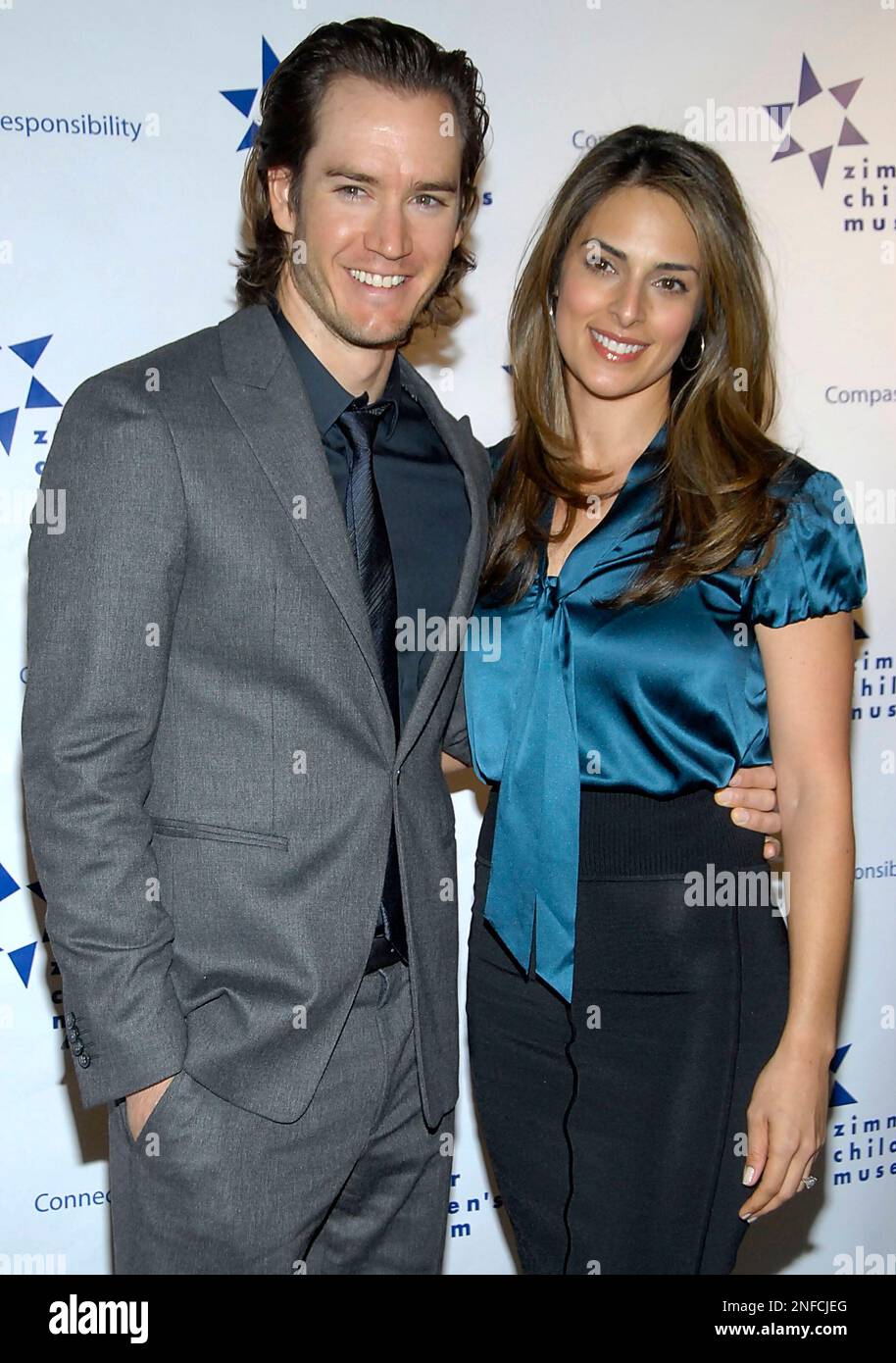 Actor Mark-Paul Gosselaar, left, and his wife Lisa Russell pose on the press line at the 8th ...