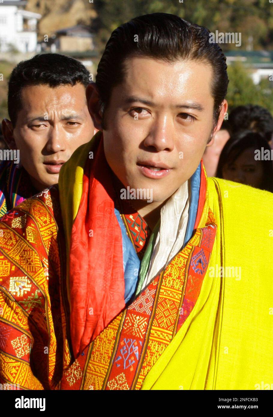 Bhutan's 5th King Jigme Khesar Namgyal Wangchuk looks on as he ...