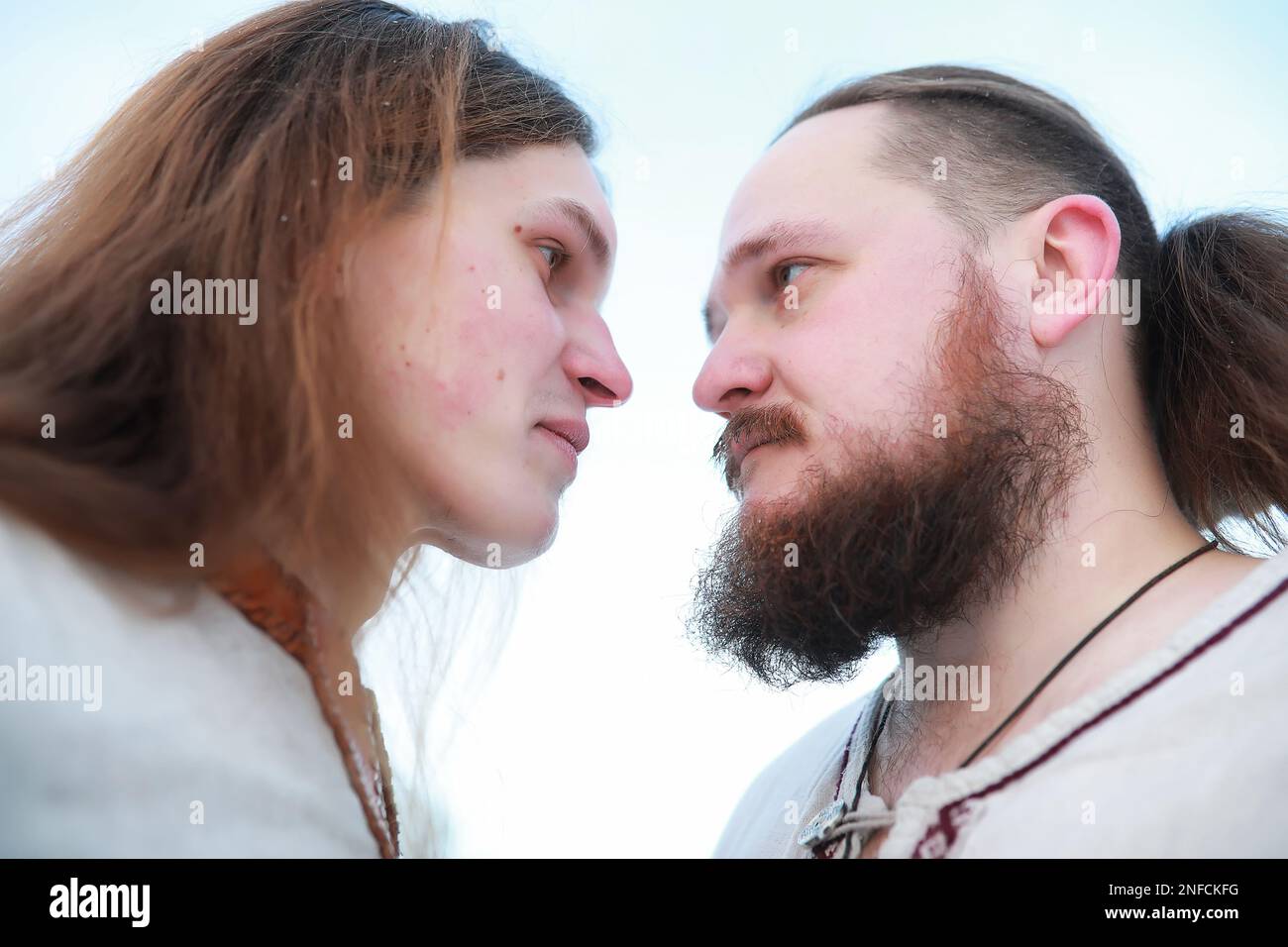 Group of young people in costume. Scandinavian traditional attire Stock ...