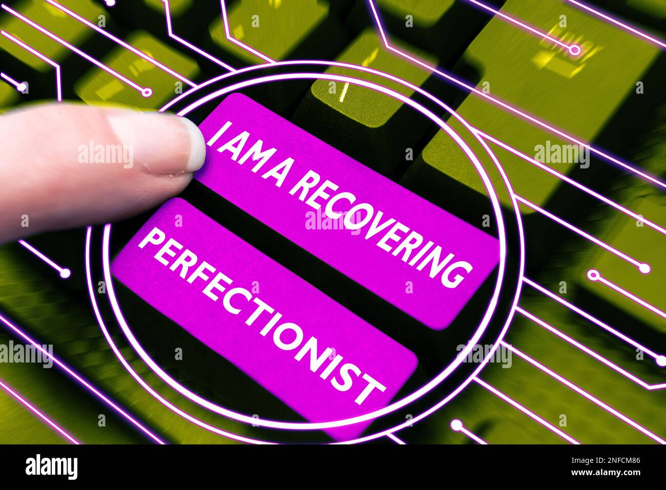 Sign displaying I Am A Recovering Perfectionist, Conceptual photo ...