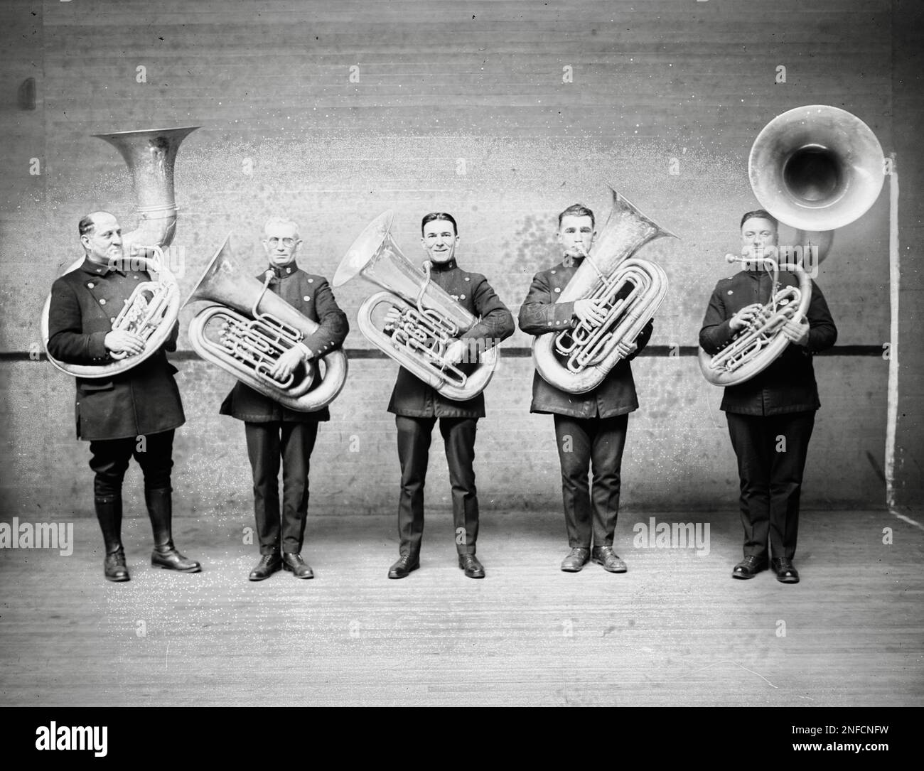New York Police Tuba Players - c1915 Stock Photo - Alamy