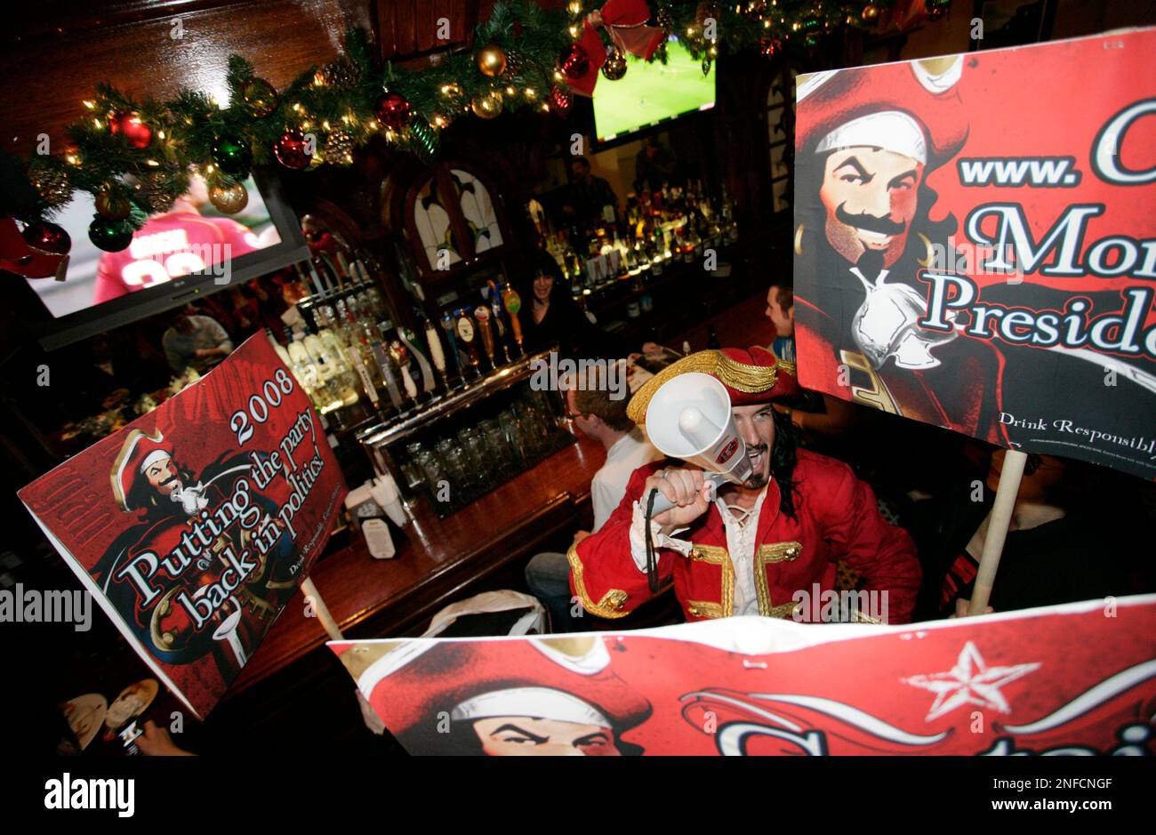 Captain Morgan campaigns for president around New York City on election ...