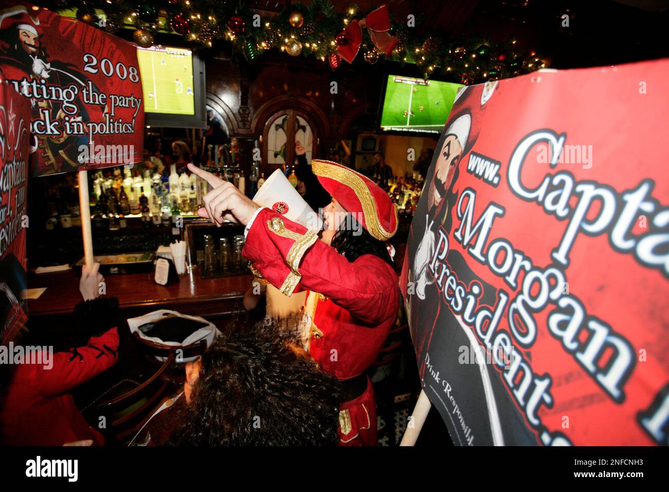 Captain Morgan campaigns for president around New York City on election ...