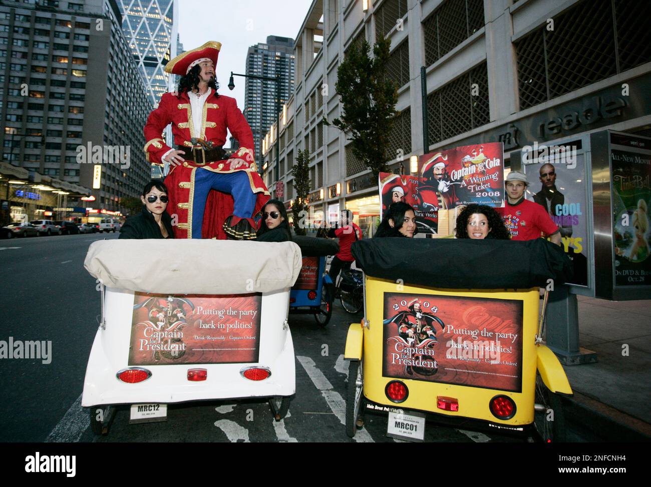 Captain Morgan campaigns for president around New York City on election ...