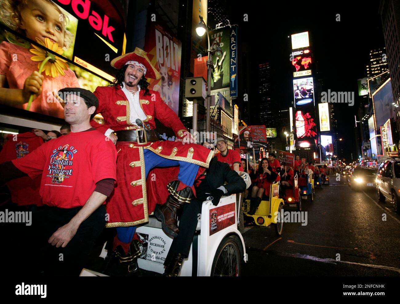 Captain Morgan campaigns for president around New York City on election ...