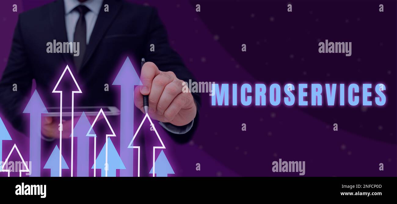 Inspiration showing sign Microservices, Business idea Software ... Inspiration showing sign Microservices, Business idea Software ...