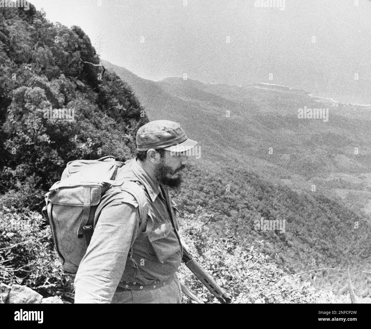 Cuban Prime Minster Fidel Castro looks out over Oriente Province's ...