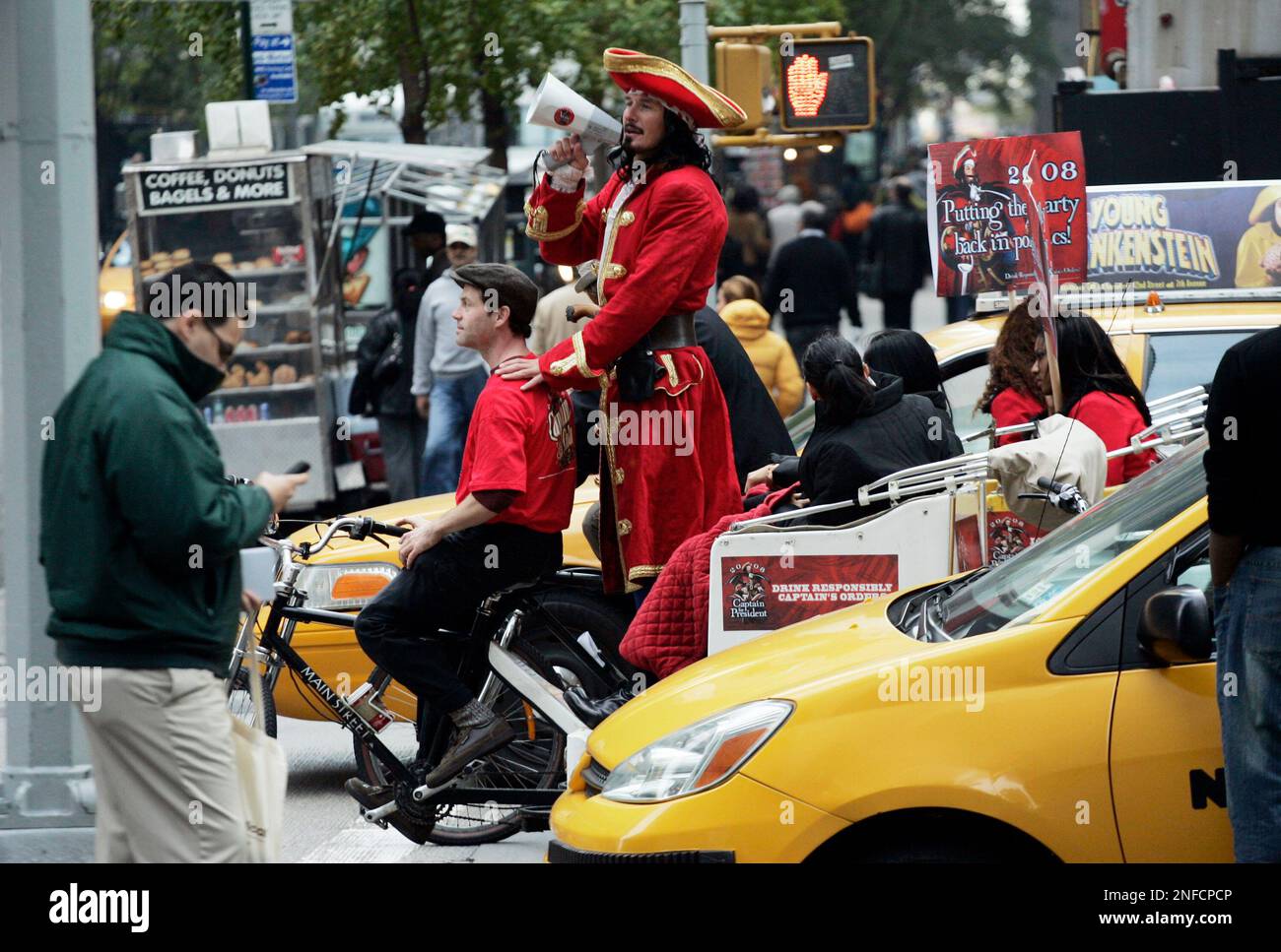 Captain Morgan campaigns for president around New York City on election ...