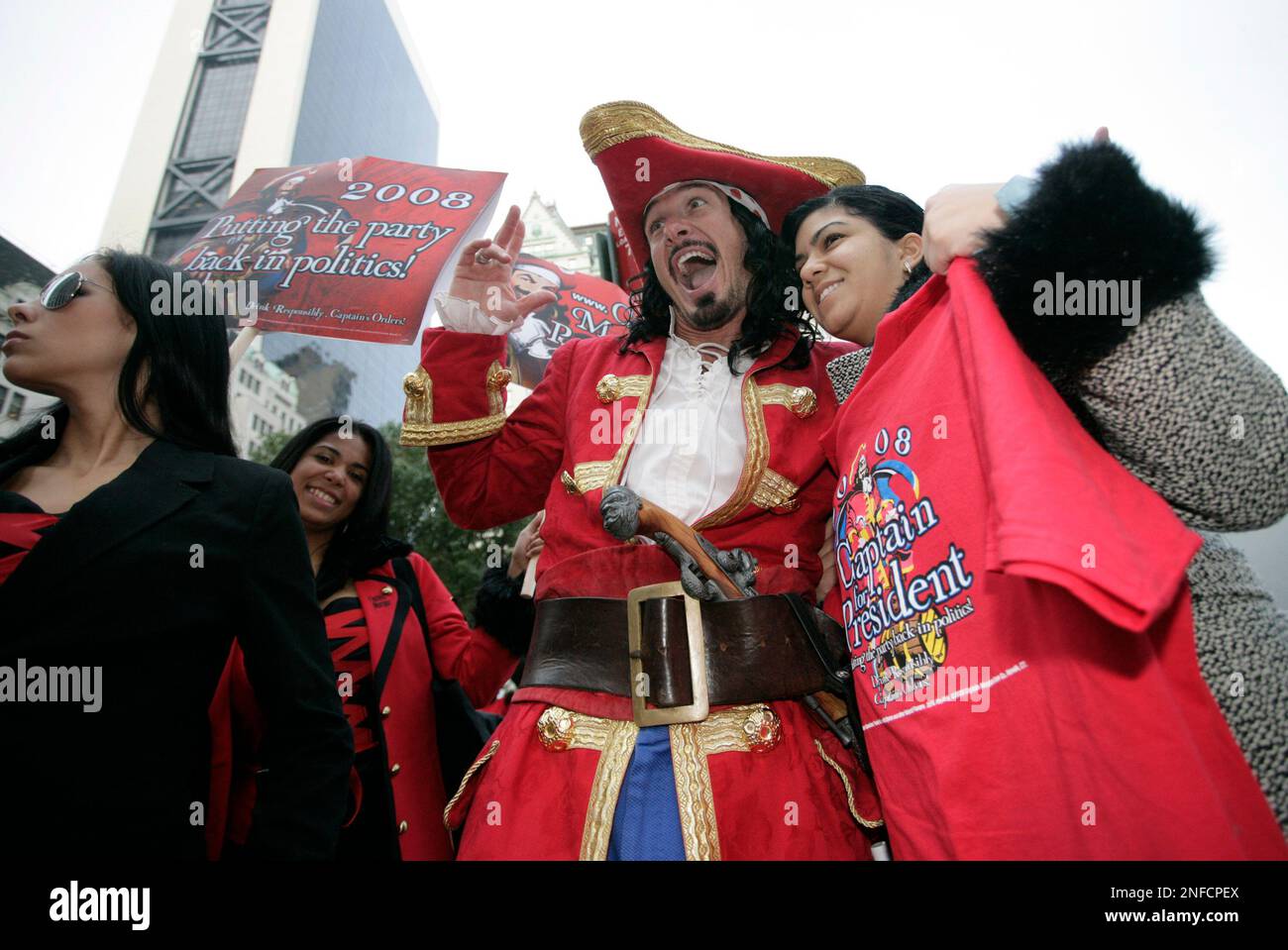 Captain Morgan campaigns for president around New York City on election ...