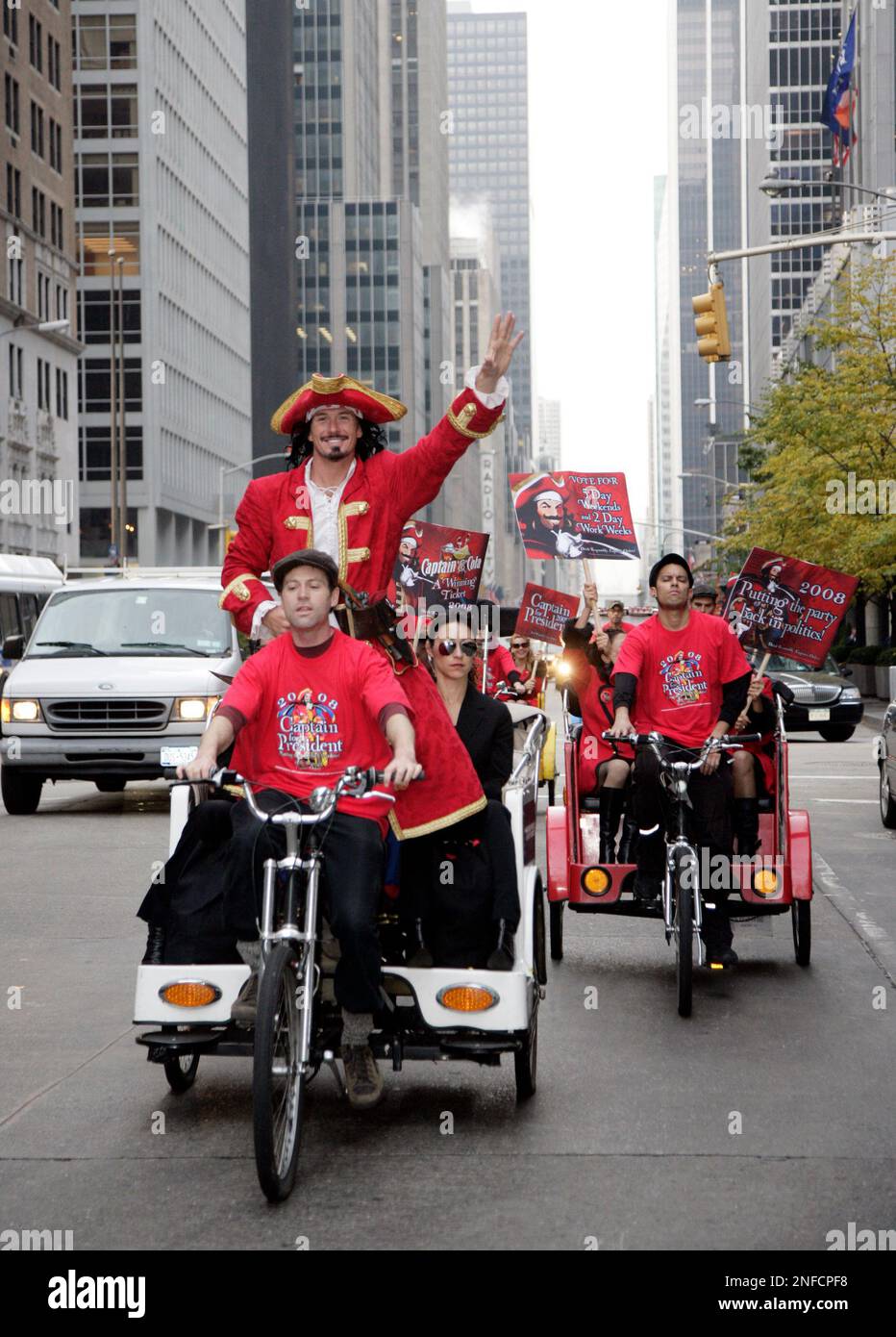 Captain Morgan campaigns for president around New York City on election ...