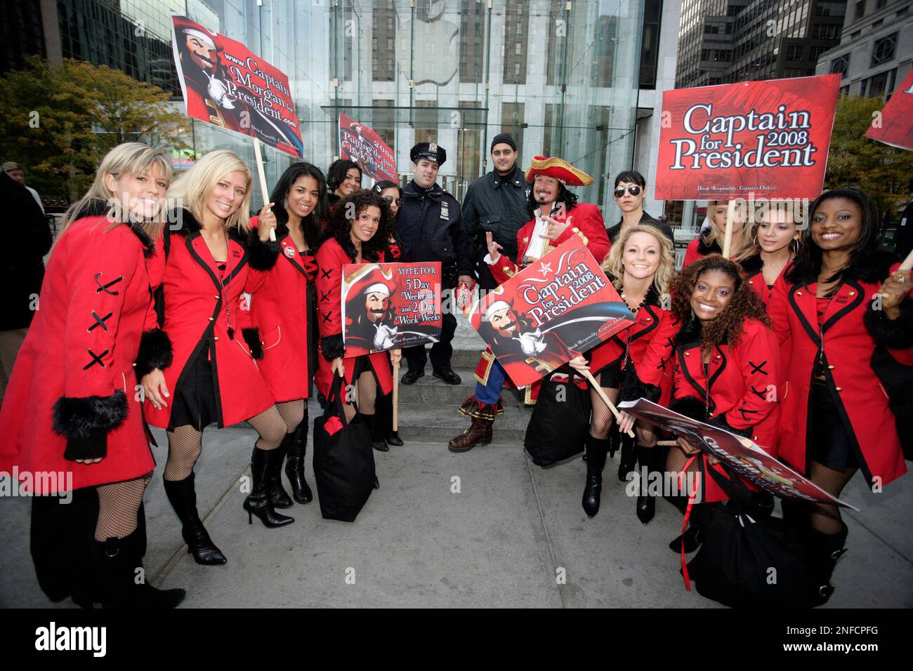Captain Morgan campaigns for president around New York City on election ...