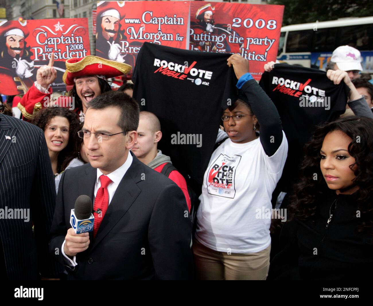 Captain Morgan campaigns for president around New York City on election ...