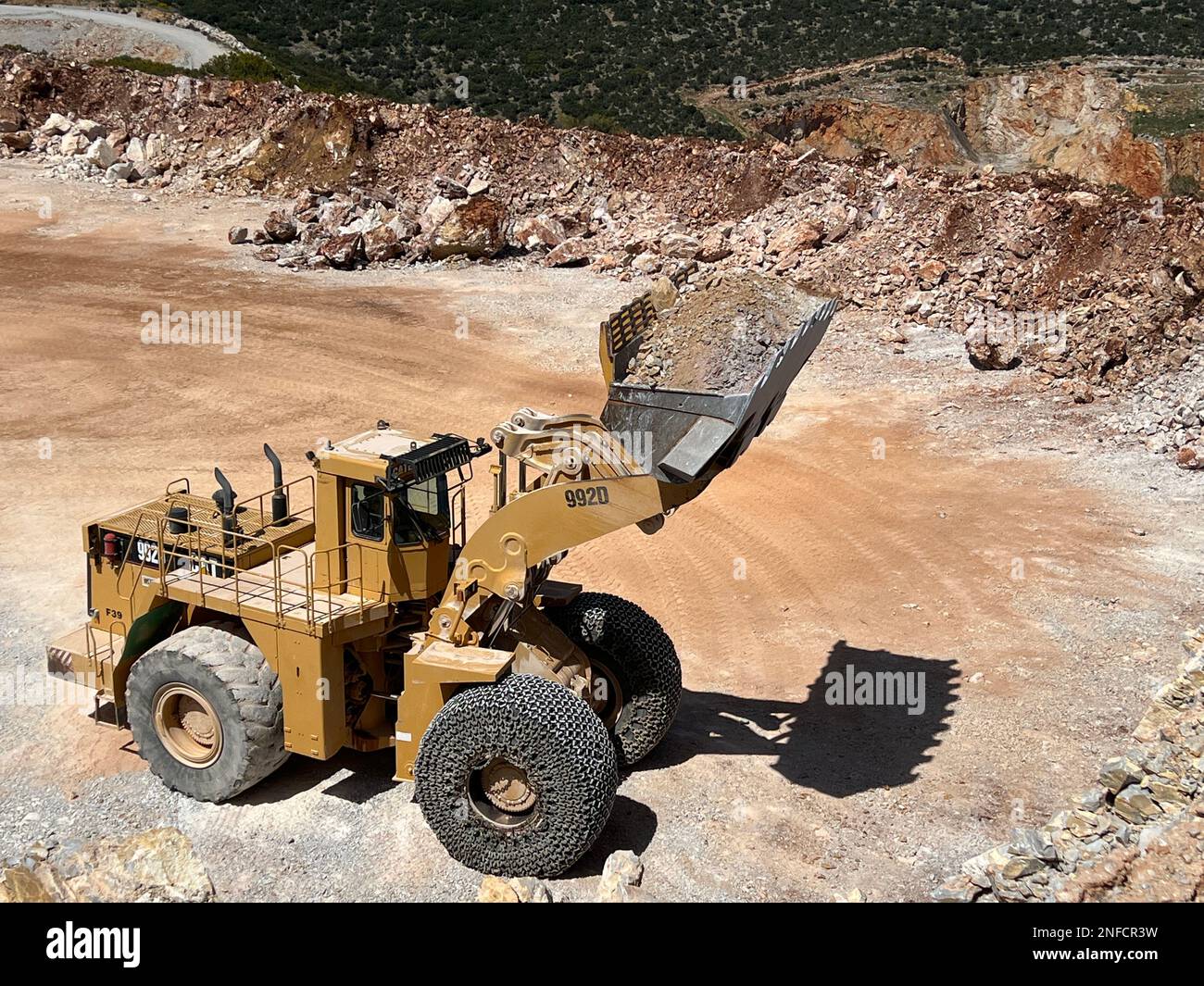 Huge Wheel Loader Loading Limestone The Dumpers, Limestone Quarry ...