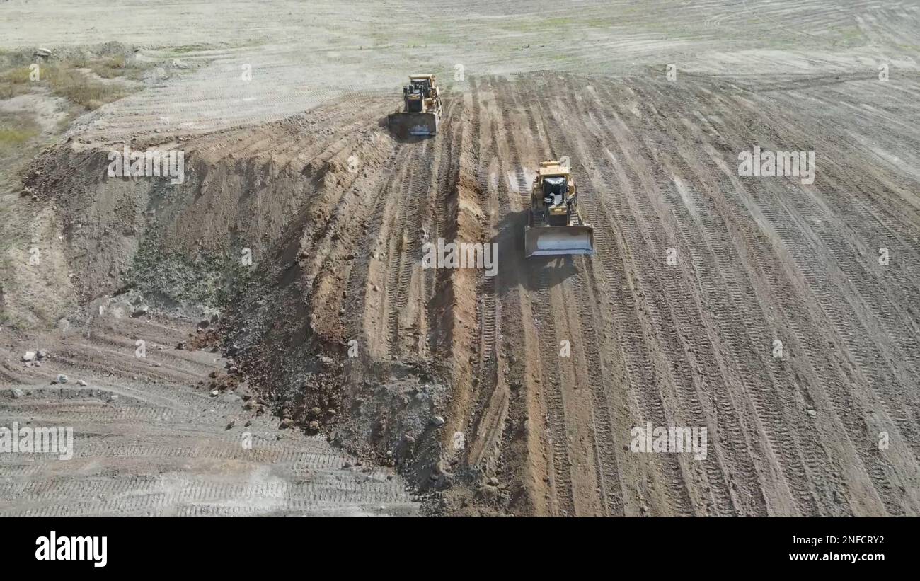 Bulldozers pushing soil hi-res stock photography and images - Alamy