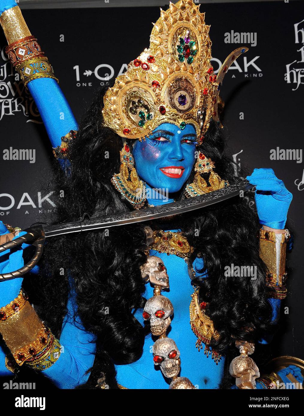 Model and television personality Heidi Klum dressed as Kali the Hindu ...