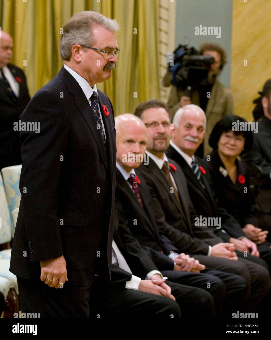Cabinet Ministers Beverly Oda, right to left,, Vic Toews, Chuck Strahl ...