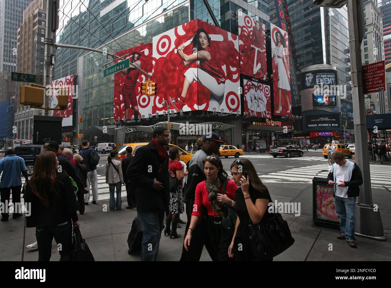 Advertising for Target is shown New York's Times Square Thursday, Oct ...