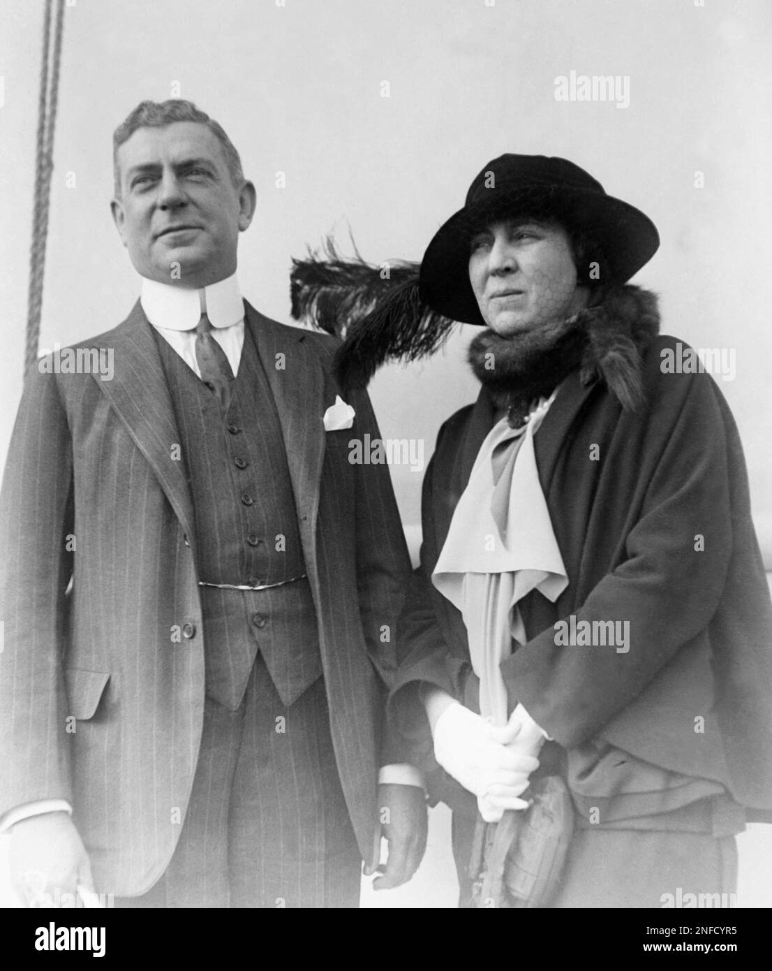 Pres. of National City Bank Mr. Charles E. Mitchell, left, and his wife ...