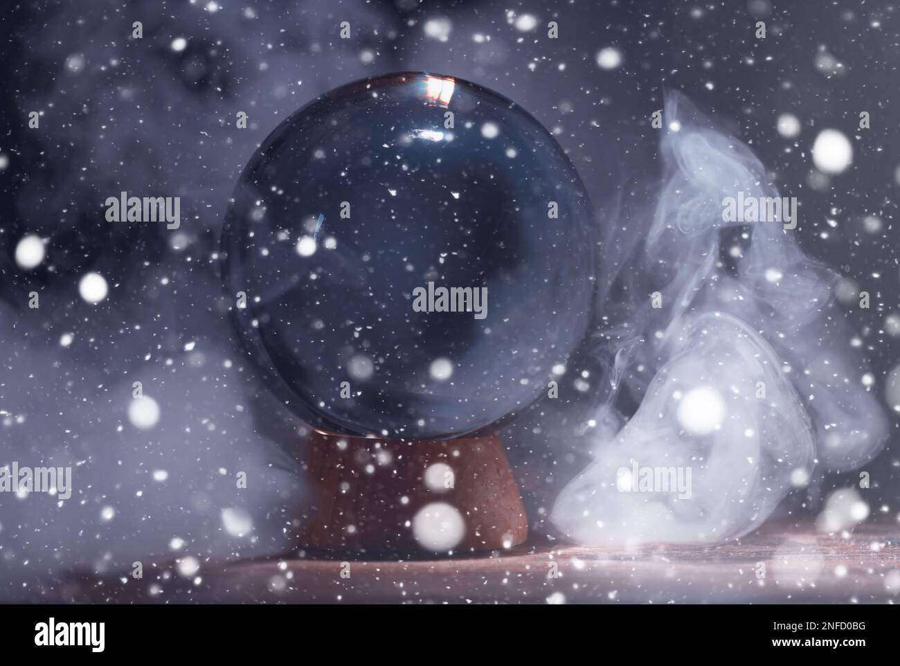 Crystal ball predict the fate. Guessing for the future Stock Photo - Alamy