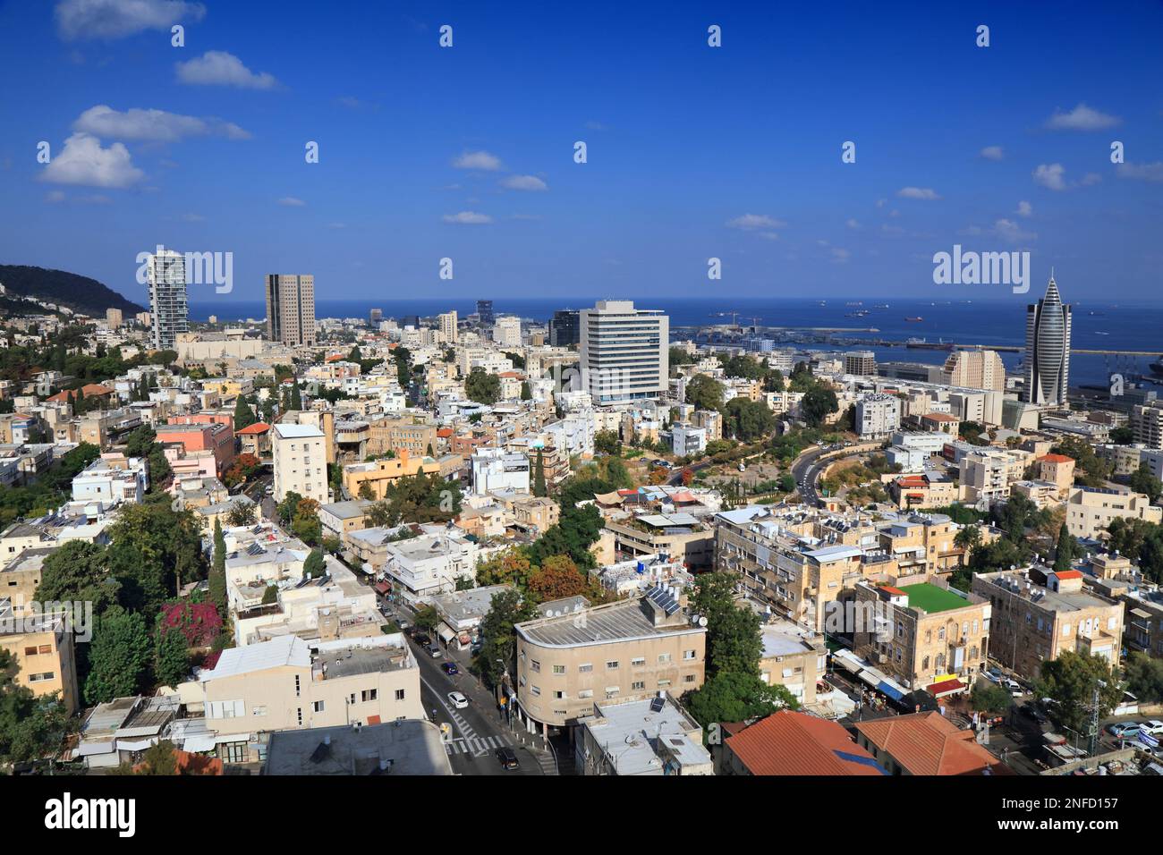 Haifa harbor city skyline hi-res stock photography and images - Alamy