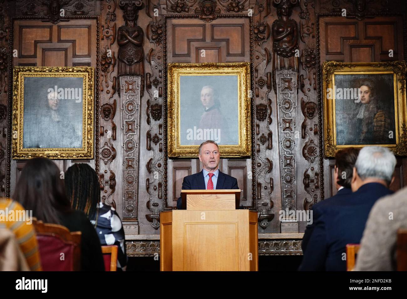 Shadow justice secretary Steve Reed delivers a speech at Parliament ...