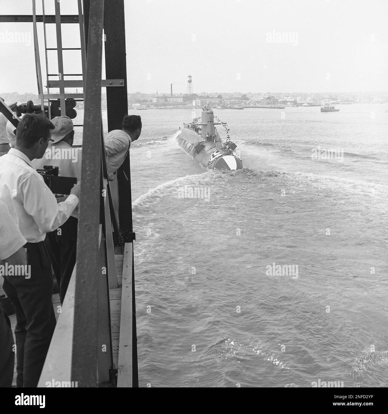 The nuclear powered Polaris missile submarine USS George Washington ...