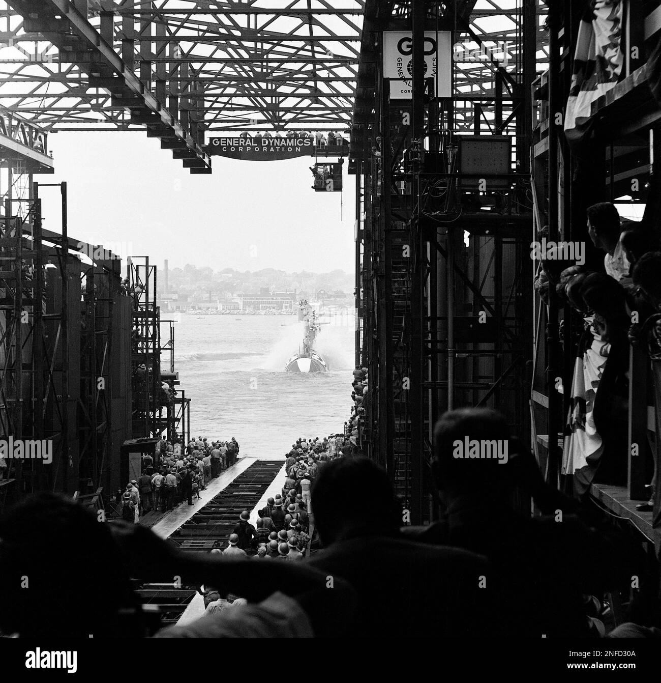 The nuclear powered Polaris missile submarine USS George Washington ...