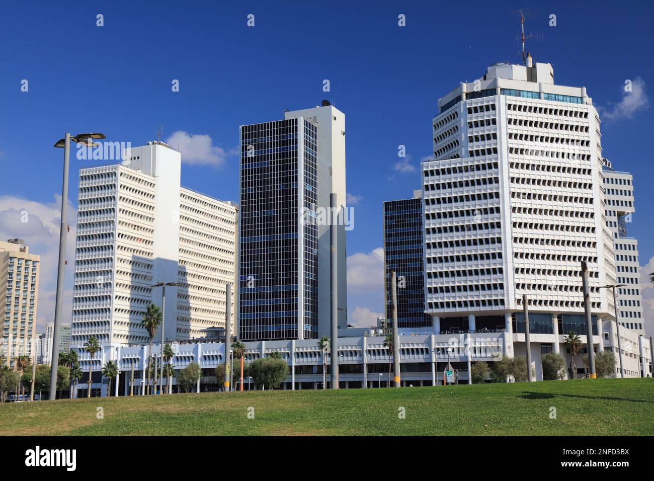 TEL AVIV, ISRAEL - NOVEMBER 2, 2022: Industry House brutalist style ...