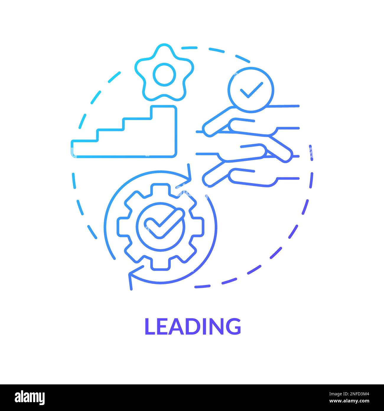 Leading blue gradient concept icon Stock Vector Image & Art - Alamy