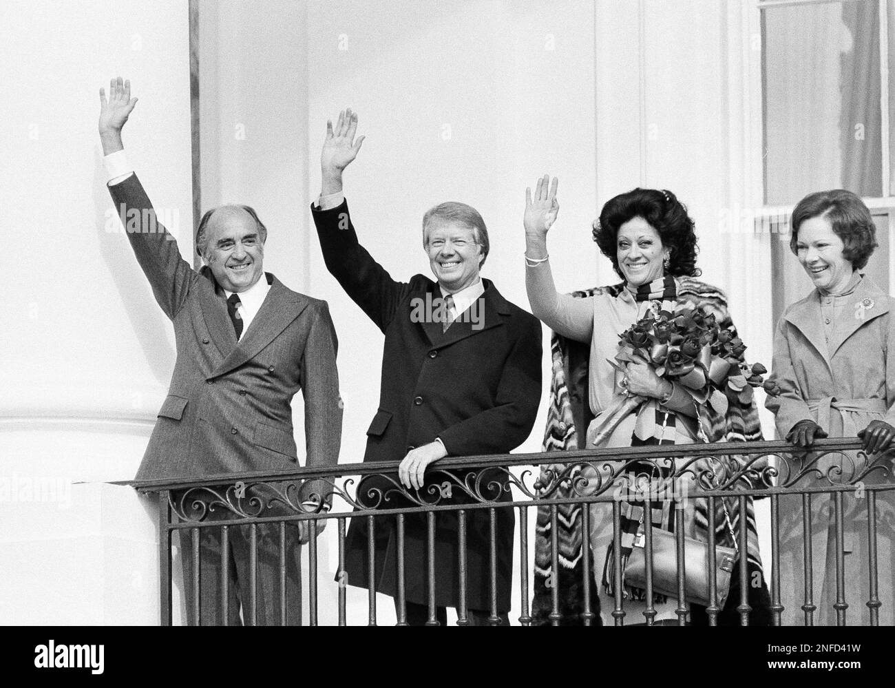 President Jimmy Carter and first lady Rosalynn Carter appear with ...