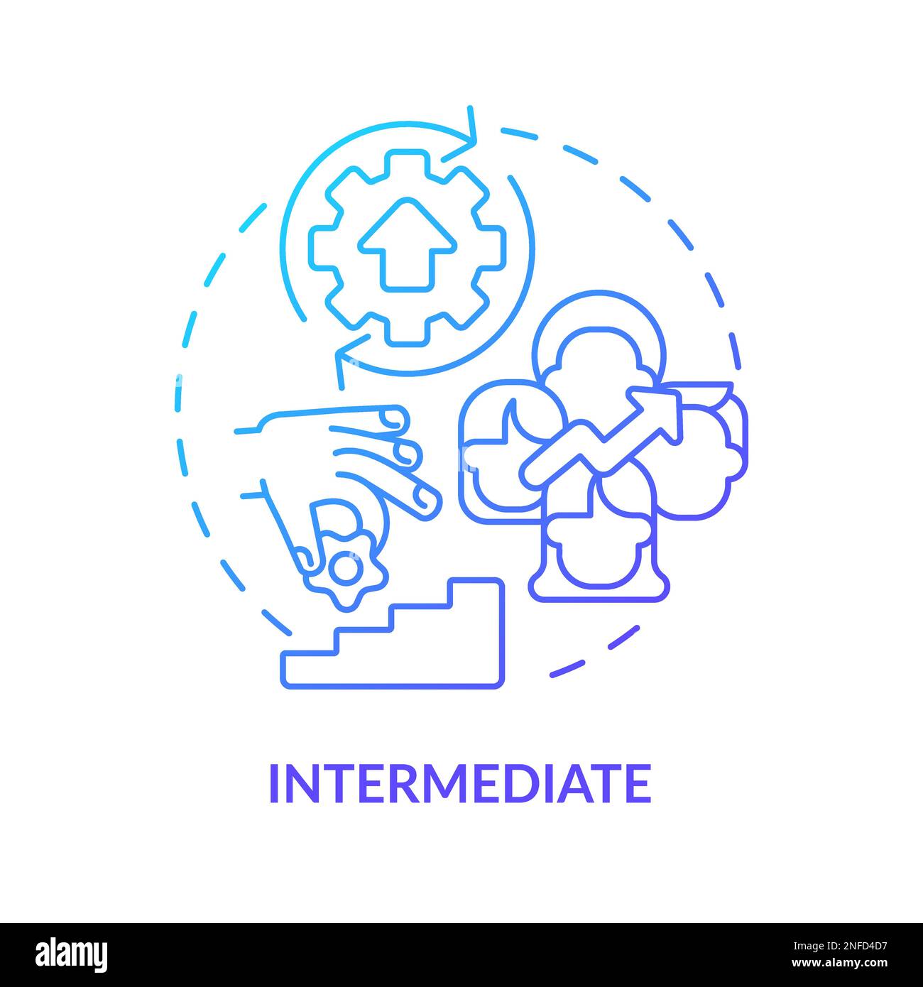 Intermediate Blue Gradient Concept Icon Stock Vector Image And Art Alamy