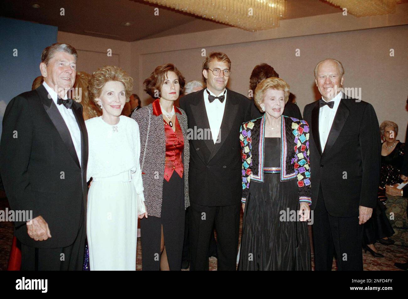 Actor Kevin Costner and his wife Cindy, center, shown with former ...