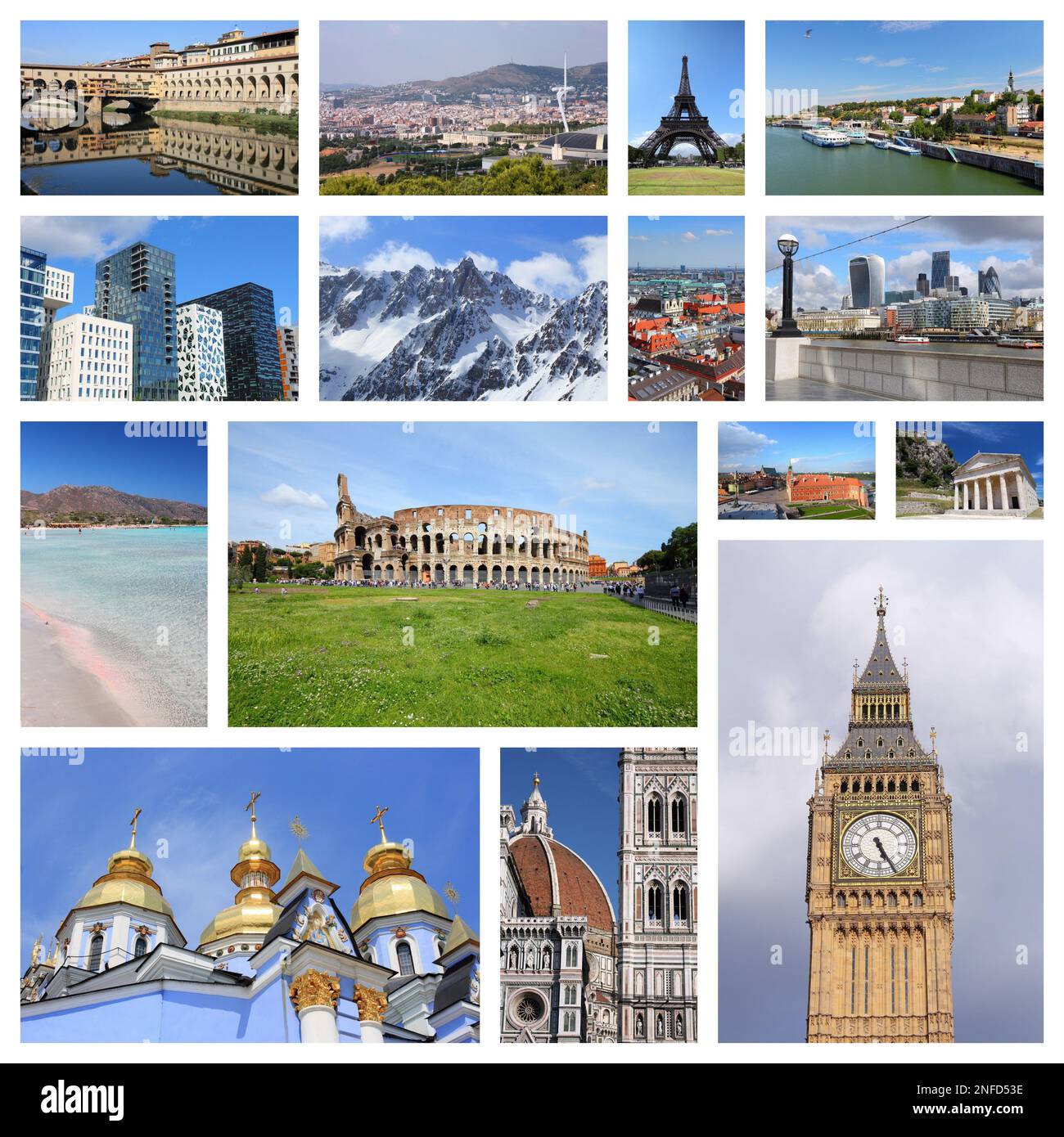 Collage montage london landmarks Cut Out Stock Images & Pictures - Alamy