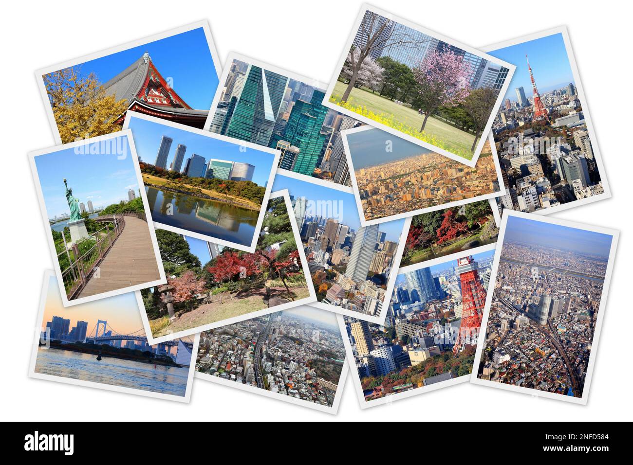Tokyo photo collage - Japan city places collection Stock Photo - Alamy