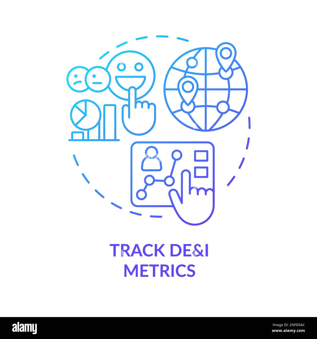 Track DEI metrics blue gradient concept icon Stock Vector Image & Art ... Track DEI metrics blue gradient concept icon Stock Vector Image & Art ...