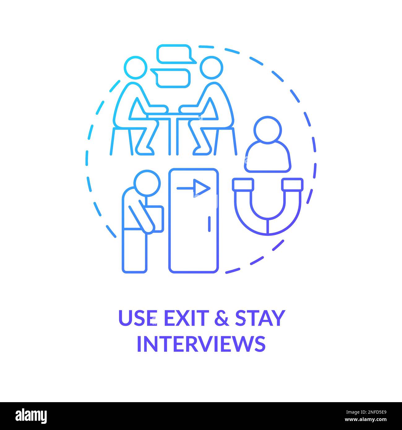 Use exit and stay interviews blue gradient concept icon Stock Vector ... Use exit and stay interviews blue gradient concept icon Stock Vector ...