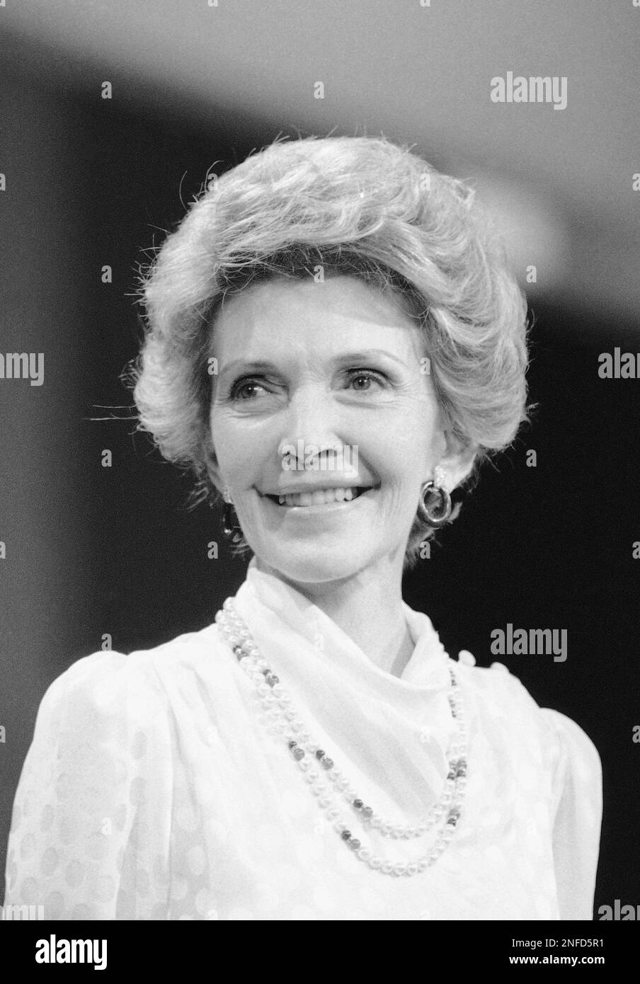 Nancy Reagan smiles in an undated photo. Location unknown. (AP Photo ...