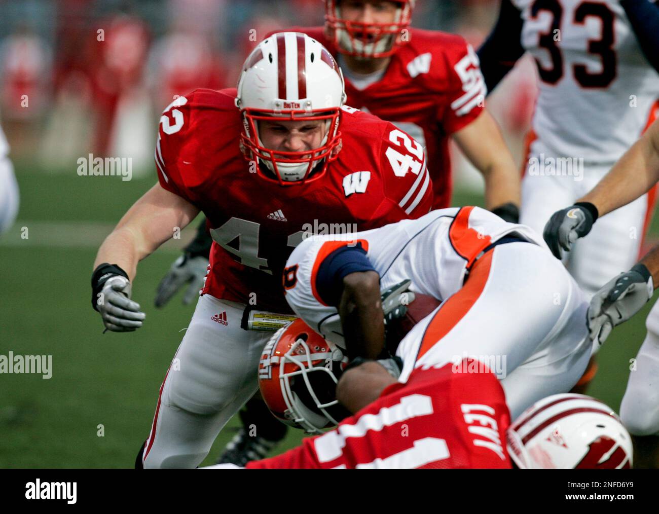 Wisconsin Erik Prather during an NCAA college football game Saturday ...